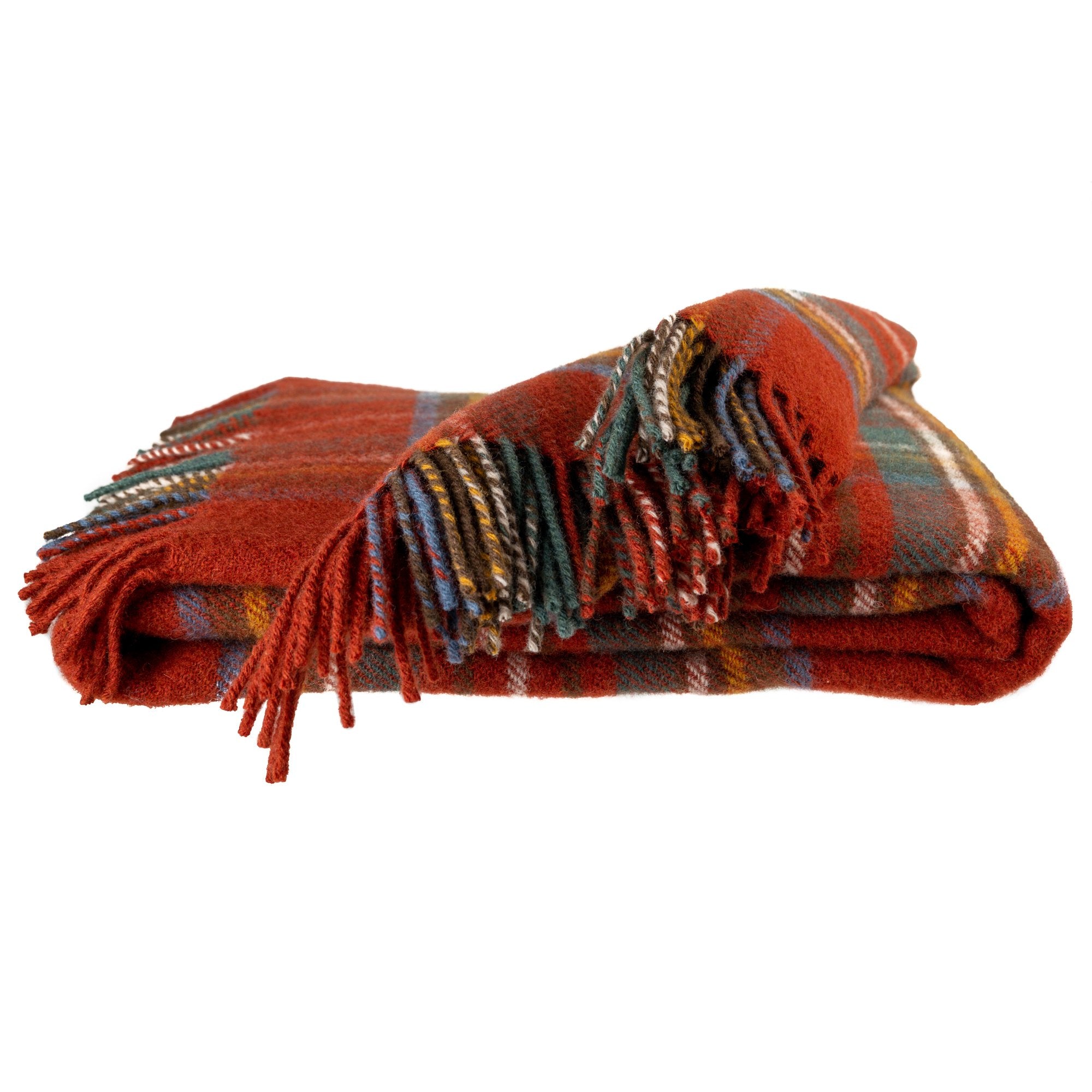 Prince of Scots Highland Tweed Pure New Wool Fluffy Throw ~ Antique Ro ...