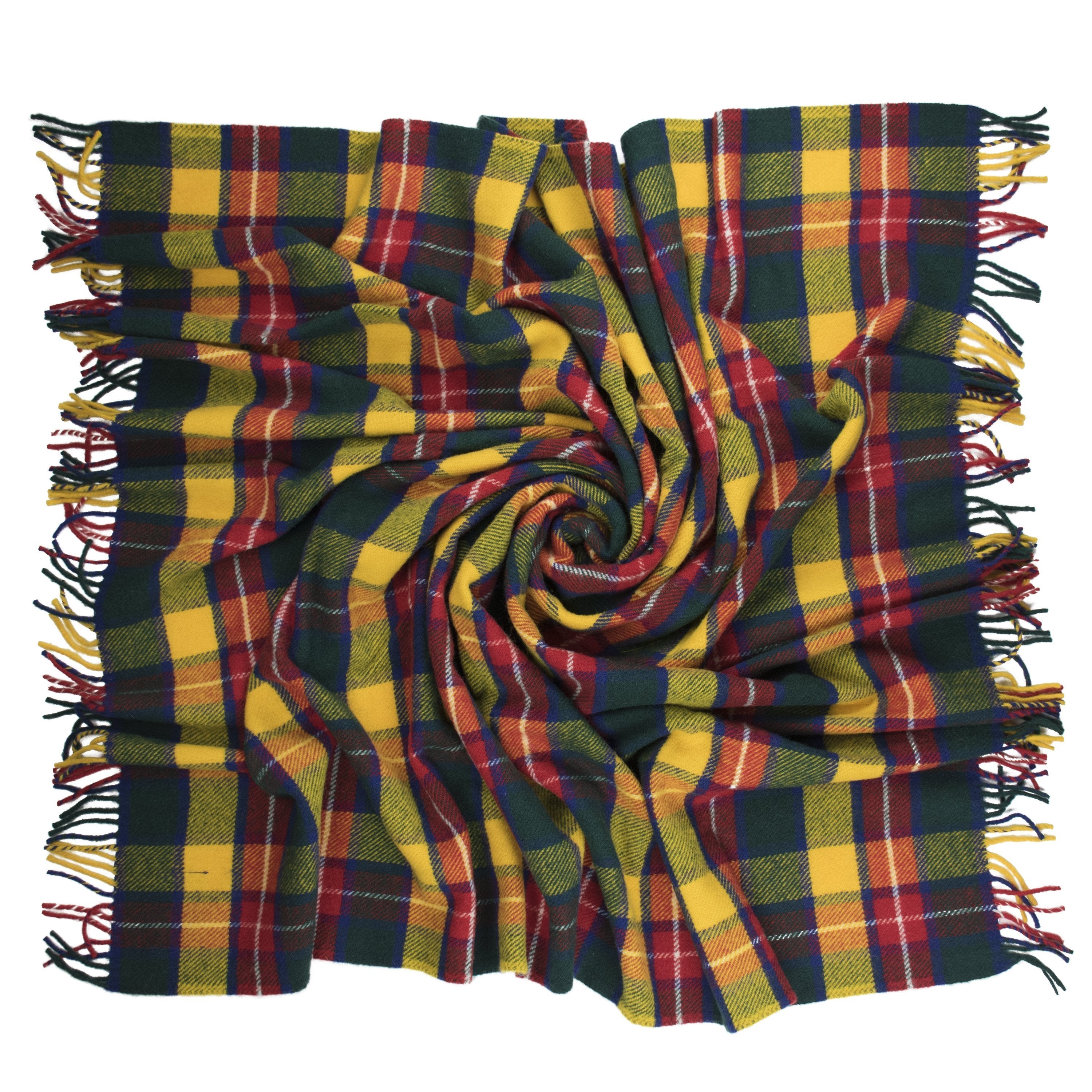 Prince of Scots Highland Tweed Pure New Wool Fluffy Throw ~ Maple ...